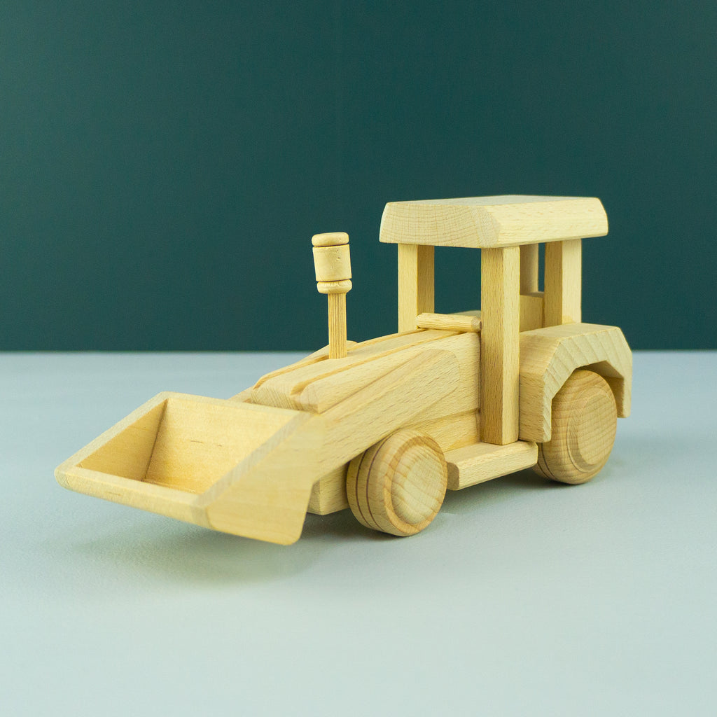Personalised wooden toy digger truck excavator – Belvedere Collections