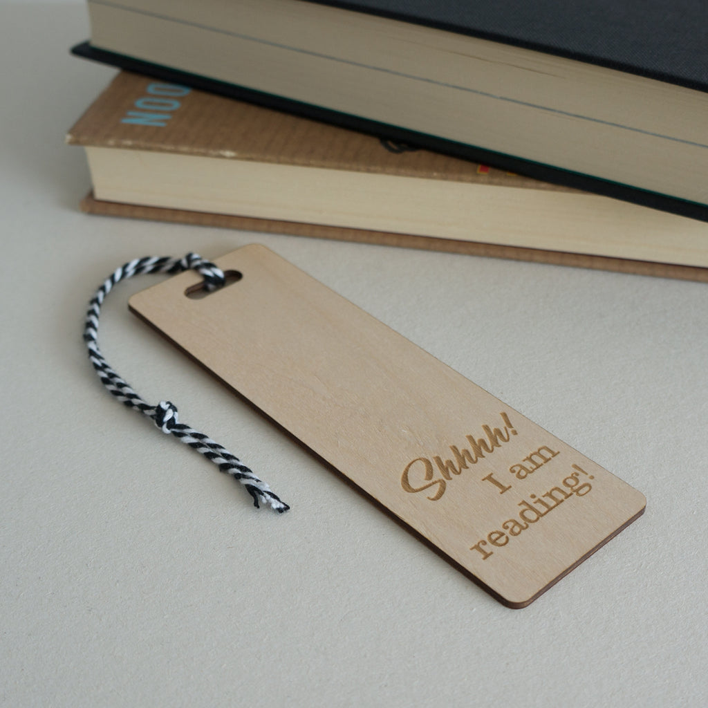 Funny bookmark "Shh I'm reading". laser engraved bookmark – Belvedere ...