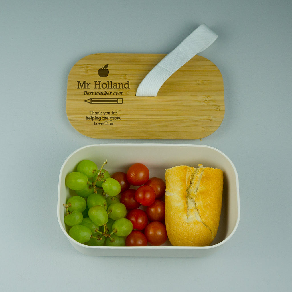 Personalised best teacher lunch box . End of year teacher thank you gi ...